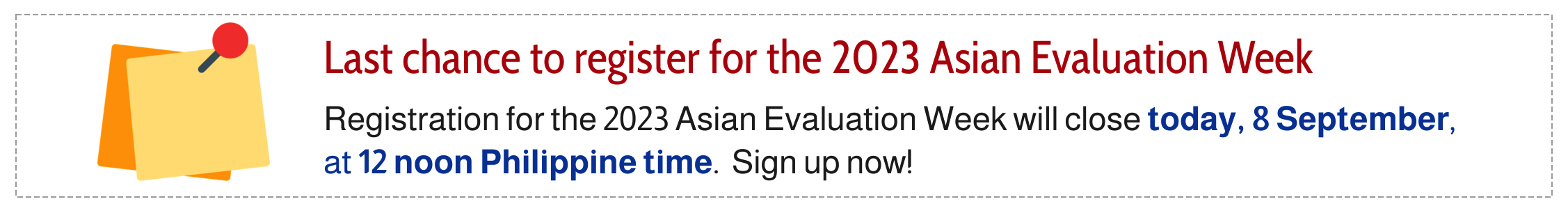 2023 AEW Registration to close at 12 noon PHT today | Asian Evaluation Week